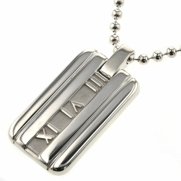 Tiffany & Co. | Jewelry | Tiffany Necklace Atlas Tag Silver 925 Ladies ...
